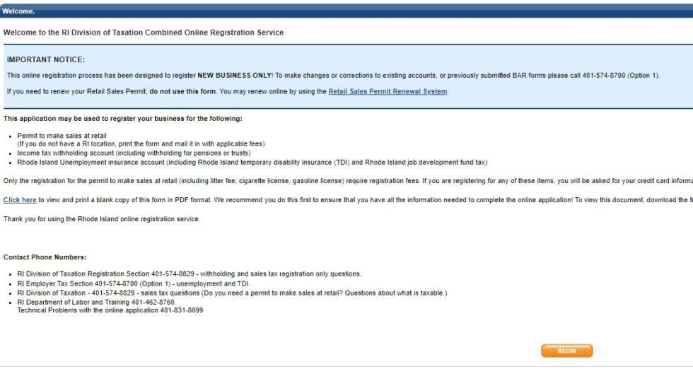 How to Register for a Sales Tax Permit in Rhode Island | TaxValet