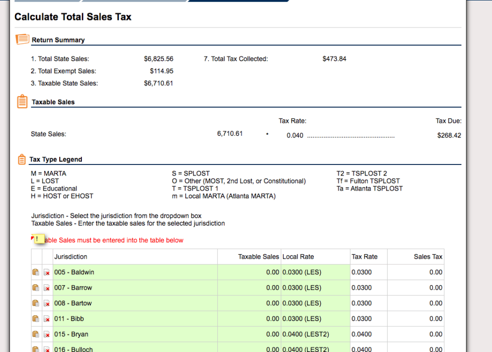 How to File and Pay Sales Tax in Georgia | TaxValet