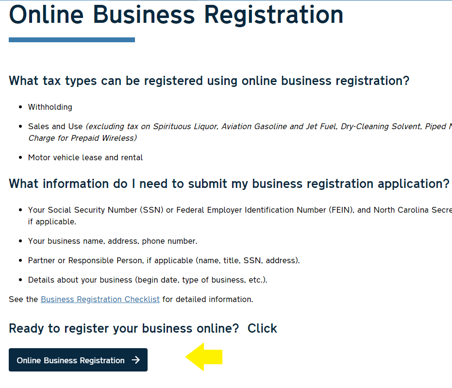 How to Register for a Sales Tax Permit in North Carolina | TaxValet